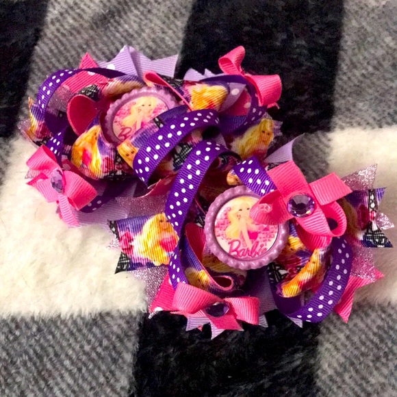 Accessories | 2 Handmade Barbie Ribbon Barrettes | Poshmark